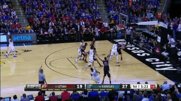 1H KU F. Mason III made Three Point Jumper. Assisted by P. Ellis ...