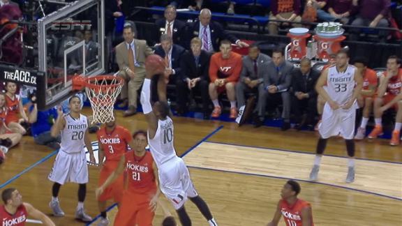 1H MIA S. McClellan made Dunk. Assisted by M. Lecomte. - ESPN Video