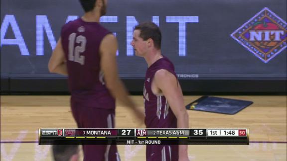 1H MONT B. Gfeller made Three Point Jumper. Assisted by M. Breunig. - ESPN Video