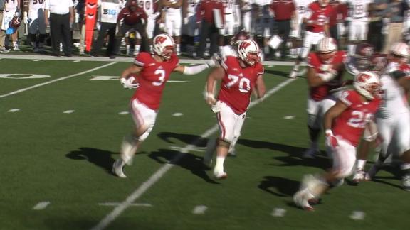 McEvoy stays on his feet for a Badgers TD - ESPN Video