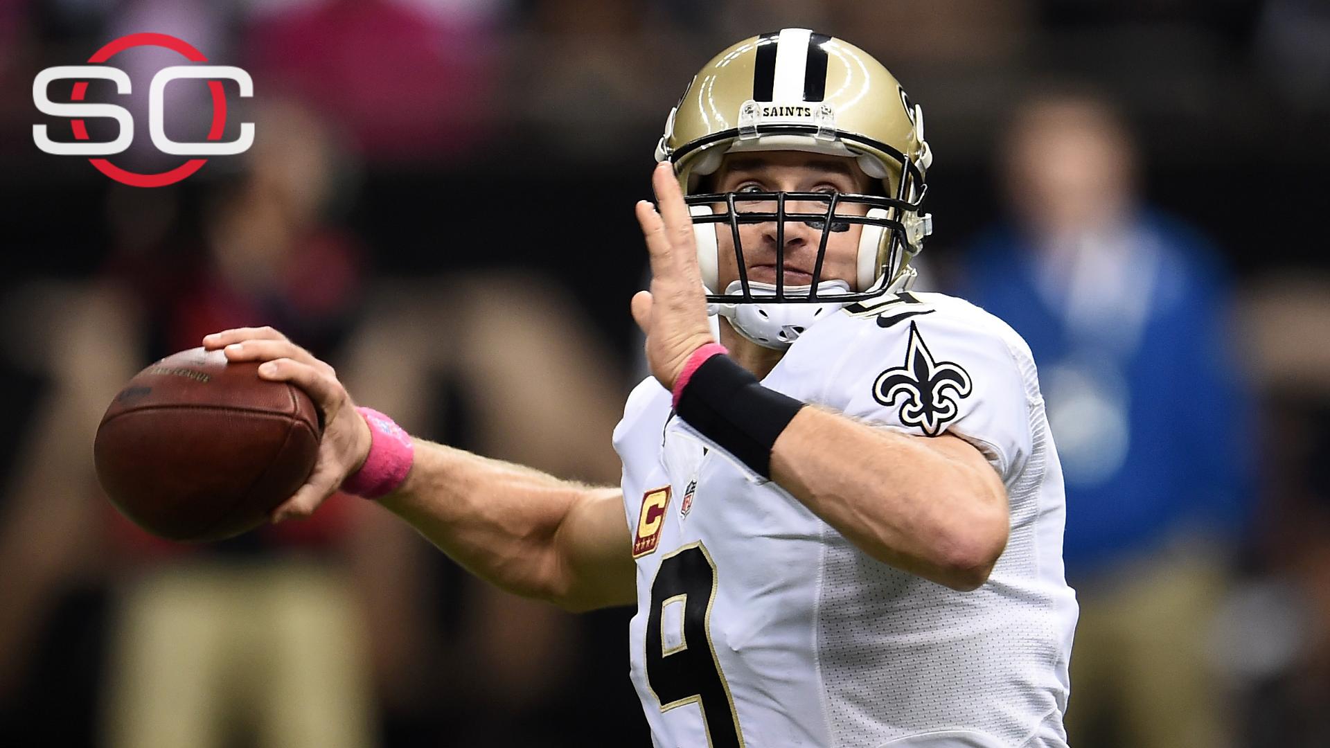 drew brees throwing motion
