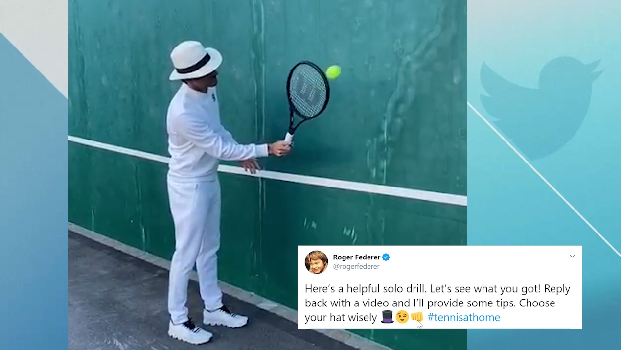 Athletes and celebrities take on Federer's #Tennisathome challenge ...