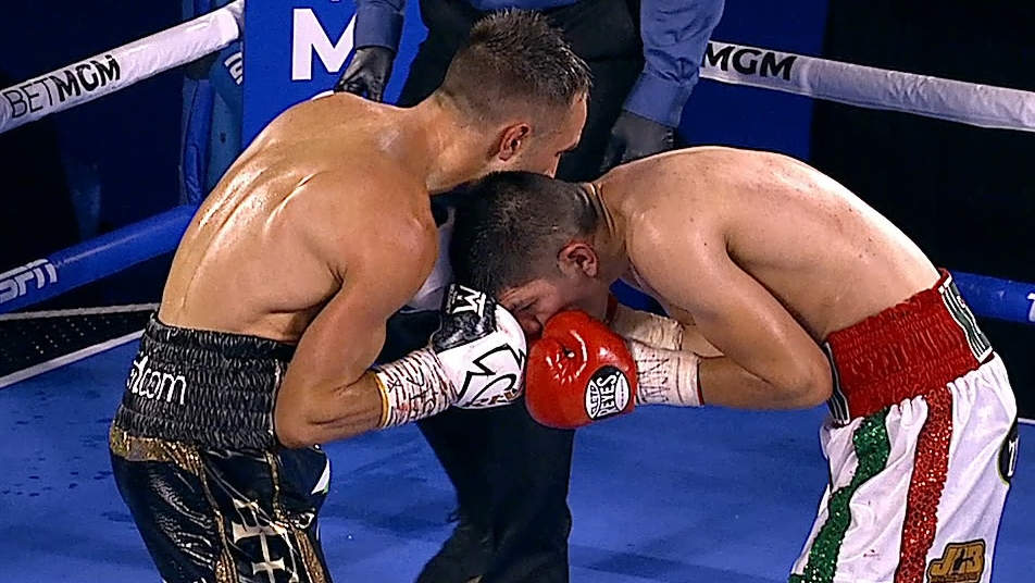 Jason Maloney and Leonardo Baez let the fists fly in the seventh ...