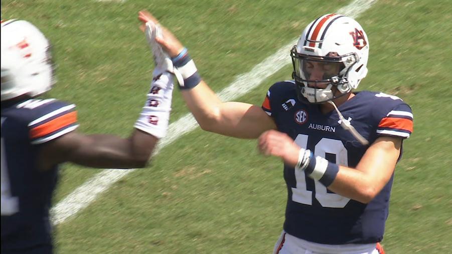 Auburn QB Bo Nix shows off his skills as a punter - Stream the Video ...
