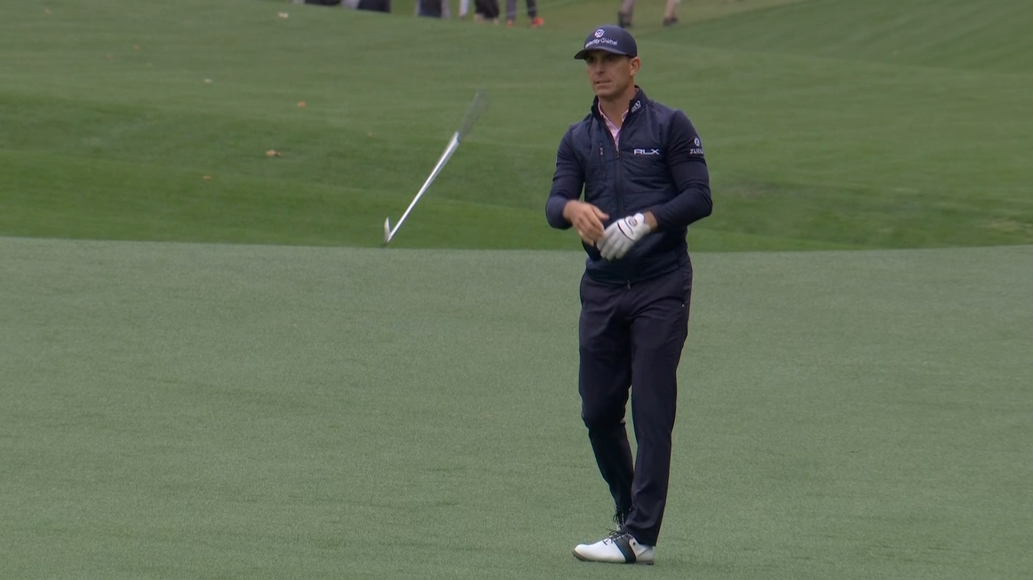 Horschel throws his club after ball goes in the water on 11 - Stream ...