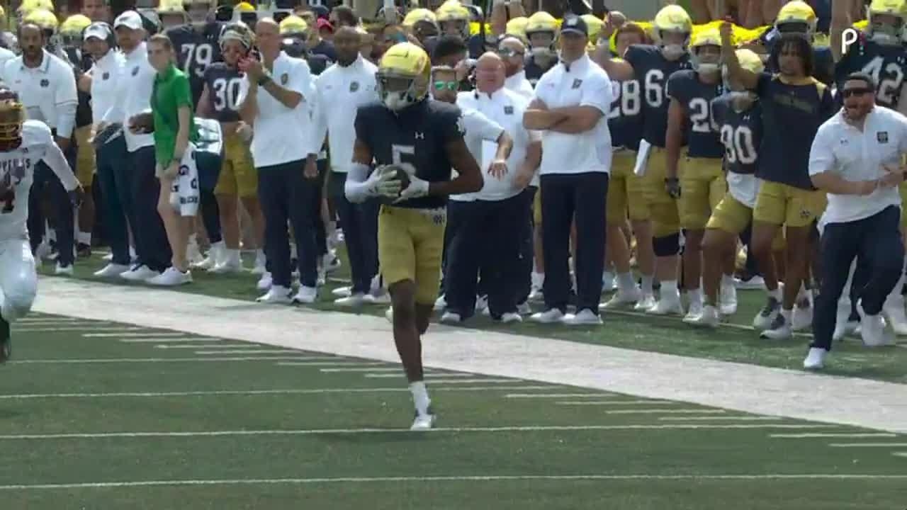 Sam Hartman Launches A 75 Yard Td Pass Stream The Video Watch Espn