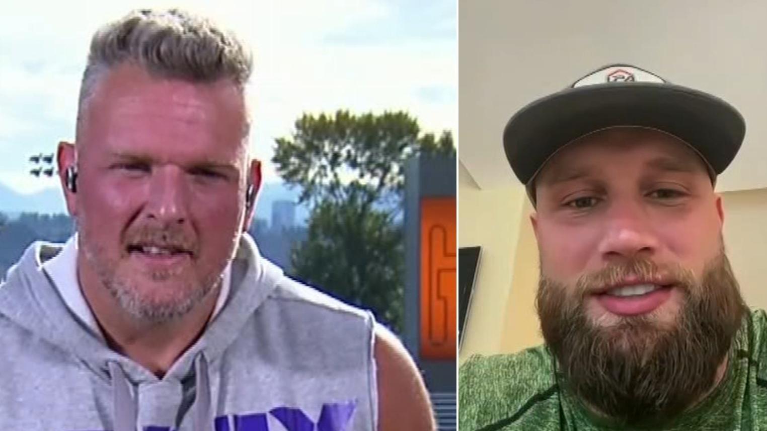 Lane Johnson tells Pat McAfee how Eagles perfected the 'brotherly shove ...