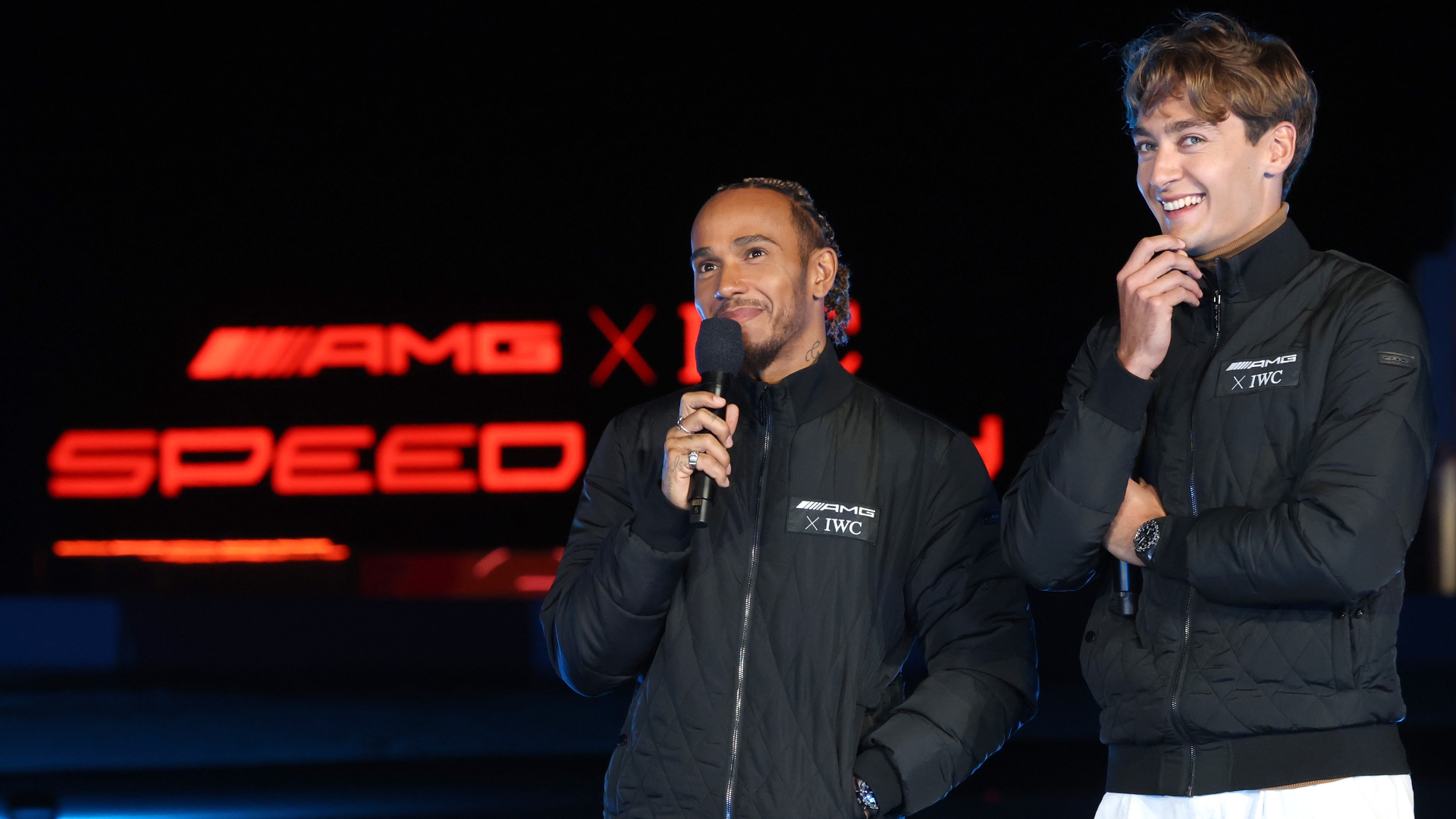 Hamilton and Russell race on Speedvegas track ahead of Las Vegas GP - Stream the Video - Watch ESPN
