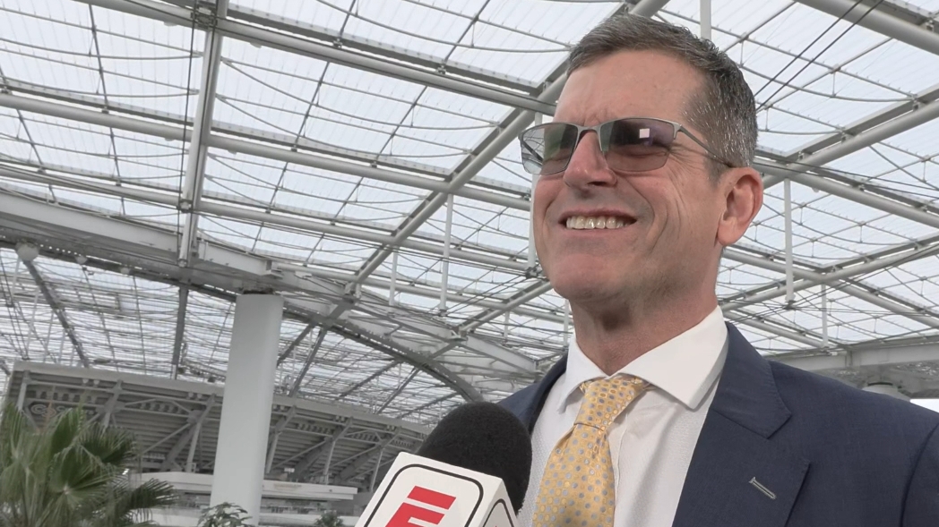 Jim Harbaugh excited to work with 'shining star' Justin Herbert ...