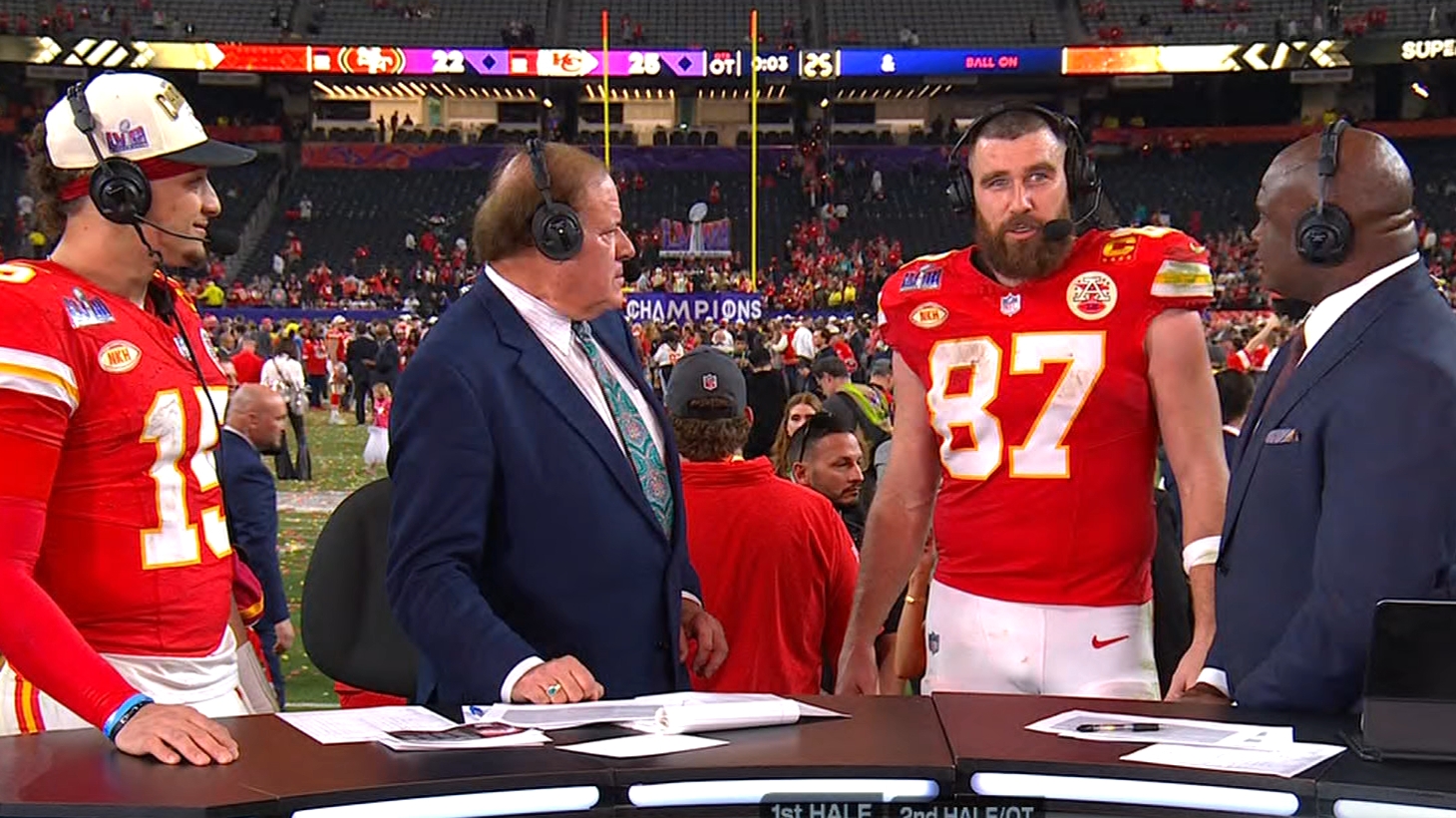 Kelce, Mahomes address Kelce's heated moment on sideline with Andy Reid ...