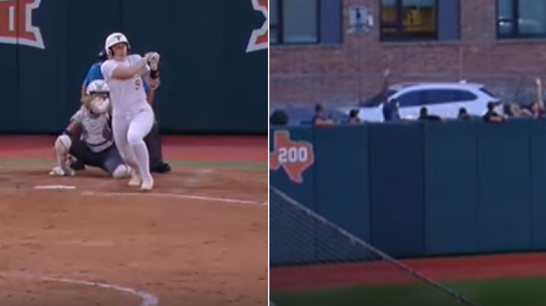 Texas' Joley Mitchell hits a HR off a windshield - Stream the Video ...
