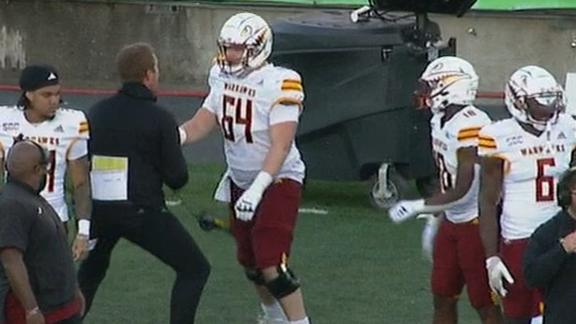ULM assistant coach has meltdown in face of own player - ESPN Video