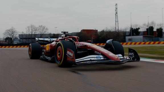 Ferrari's SF-25 takes to the track for the first time - ESPN Video