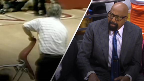 Indiana acknowledges 40th anniversary of Bob Knight's chair throw - ESPN Video