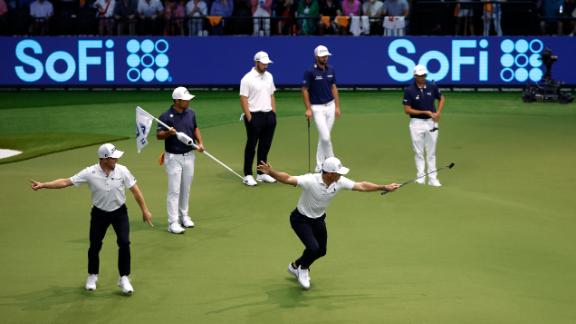 Billy Horschel flings putter and hat after massive putt for Atlanta ...