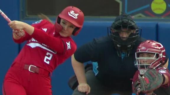 Demi Elder cranks an RBI triple for Texas Tech - ESPN Video