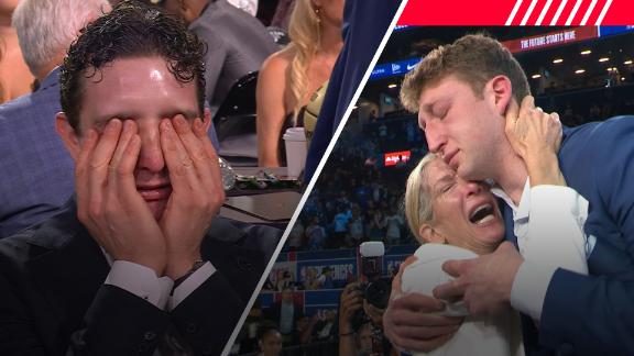Danny Wolf's family overcome with emotion after he's drafted by Nets ...