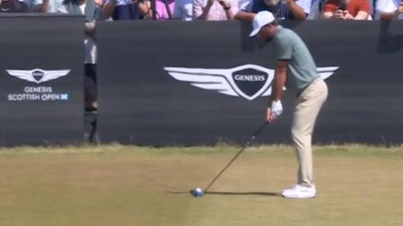 Scheffler drives the green, makes eagle to stay in touch - ESPN Video