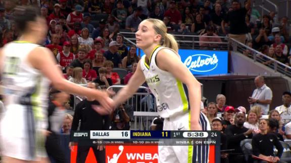 Paige Bueckers splashes a deep 3 for Wings - ESPN Video