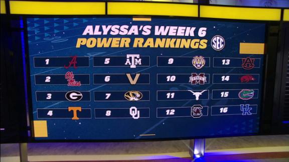 Alyssa Lang backs up her Week 6 CFB Power Rankings - ESPN Video