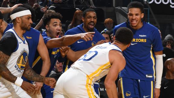 Steph's lookaway 3 shoots Currys past Bryants on father-son scoring ...