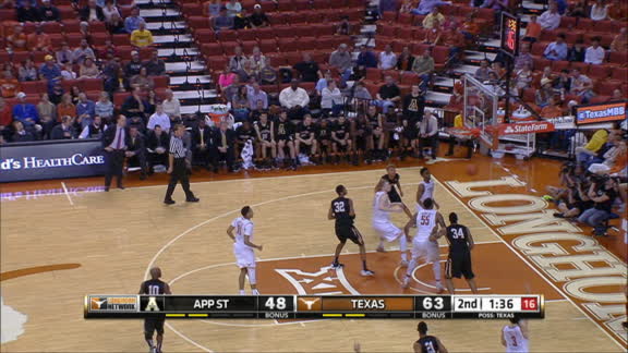 F. Eaves made Three Point Jumper. Assisted by C. Burgess. - ESPN Video