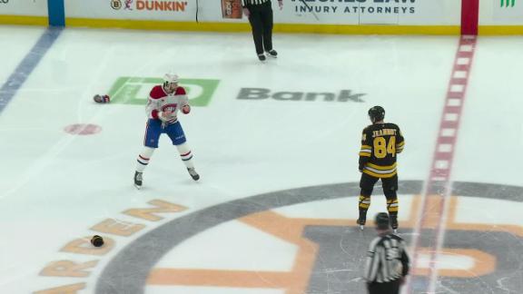 Josh Anderson and Tanner Jeannot square off at opening puck drop - ESPN ...