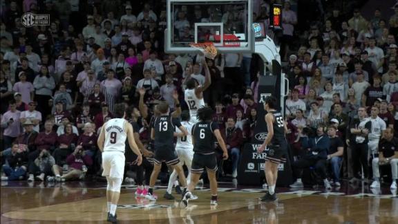 Rashaun Agee hits the basket vs. South Carolina Gamecocks - ESPN Video